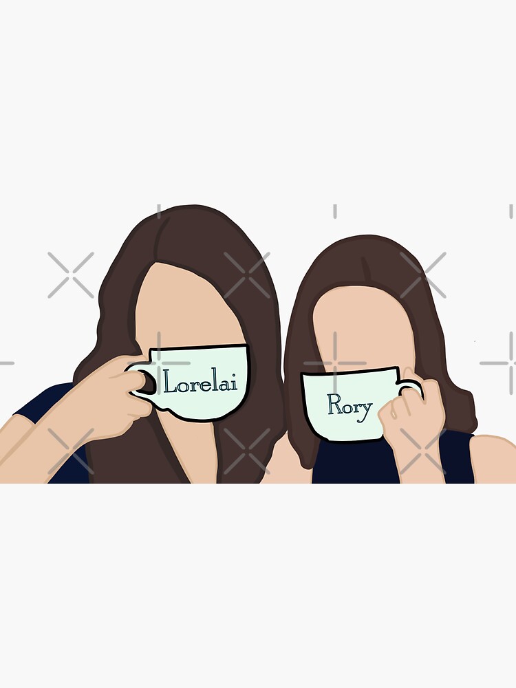 "Lorelai and Rory Coffee Mugs" Sticker for Sale by RaquelsRoom | Redbubble
