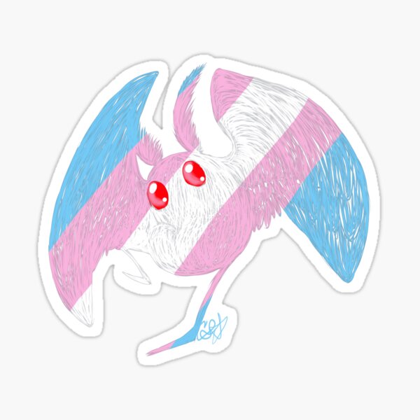 "Trans Mothman" Sticker by Kitty-Castella | Redbubble
