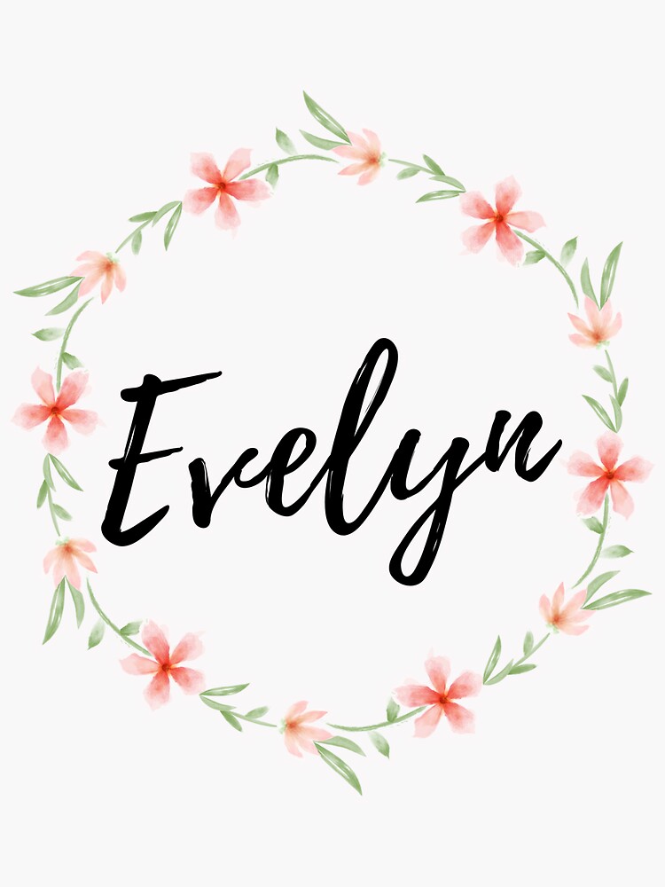 "Evelyn" Sticker for Sale by mgonzalezruiz | Redbubble