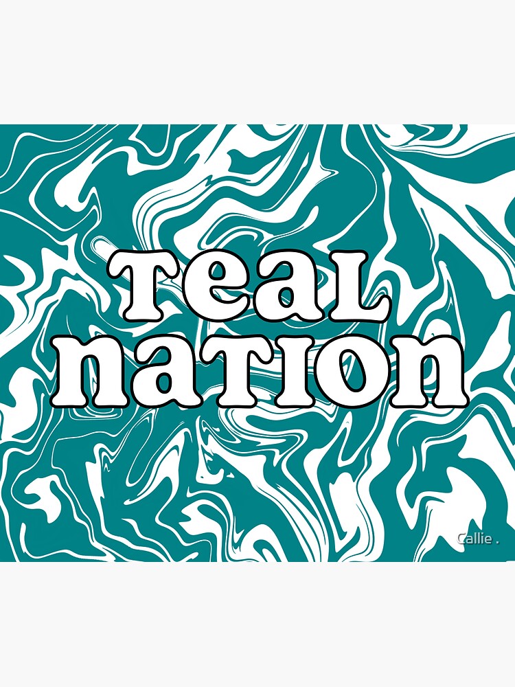 "teal nation ccu " Sticker for Sale by calliemoreland | Redbubble