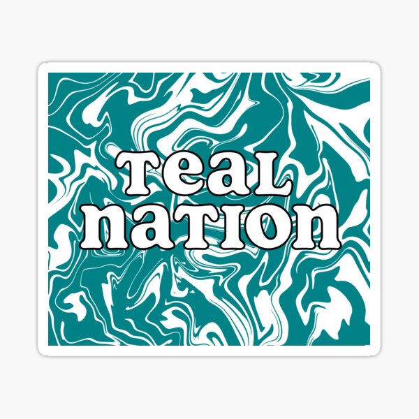 "teal nation ccu " Sticker for Sale by calliemoreland | Redbubble
