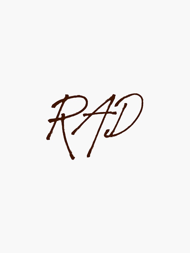 "Rad" Sticker for Sale by saywutstickers | Redbubble