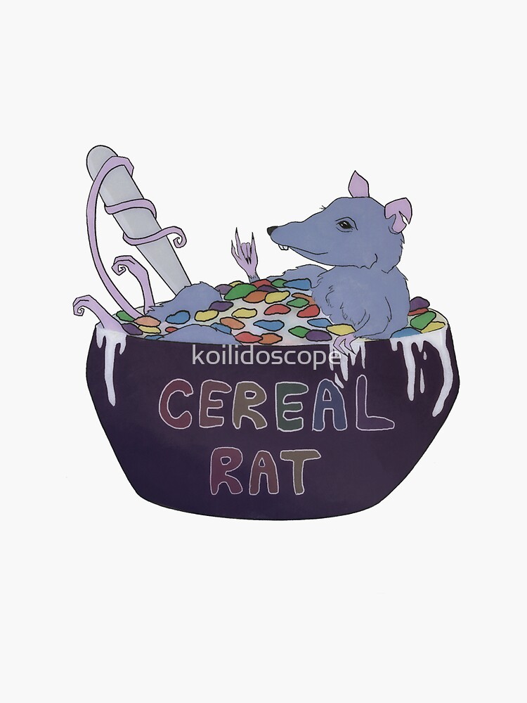 "Cereal Rat" Sticker for Sale by koilidoscope | Redbubble