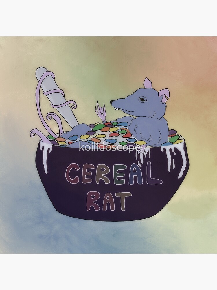 "Cereal Rat" Sticker for Sale by koilidoscope | Redbubble