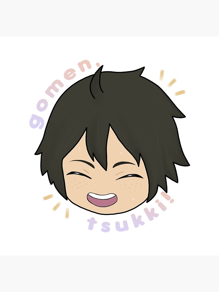 "gomen, tsukki! yamaguchi ♡" Poster by milkchu | Redbubble