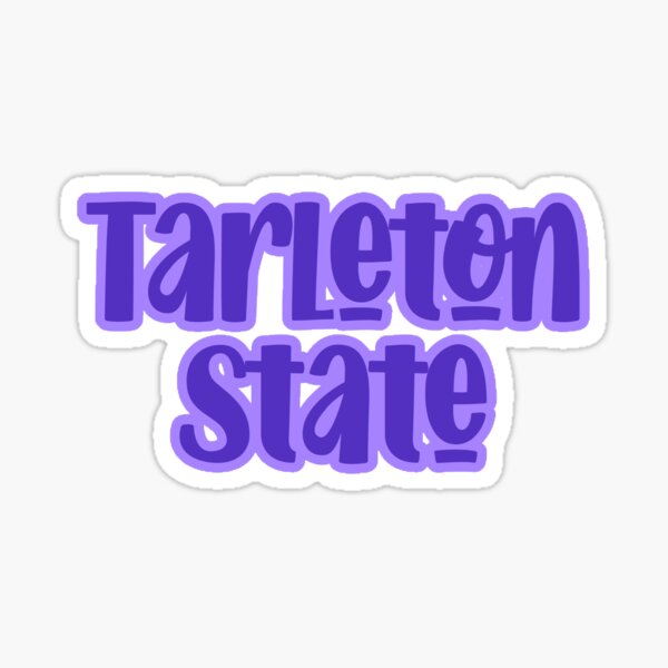 "Tarleton State Blocked letters " Sticker by WorkByK-La | Redbubble