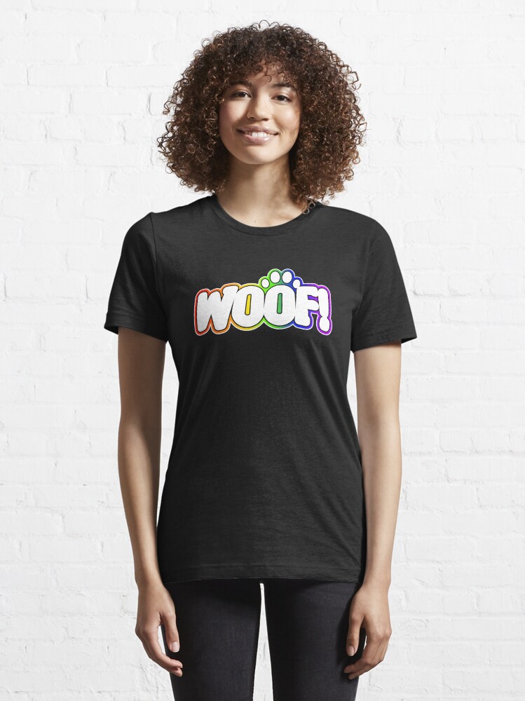 "Pride Rainbow Pup WOOF!" T-shirt for Sale by KinkPosTees | Redbubble ...