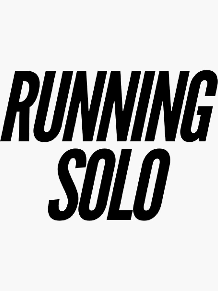 "Running Solo" Sticker for Sale by Lamebus | Redbubble