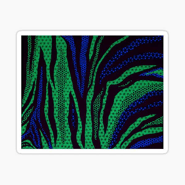 "Neon Zebra Print" Sticker for Sale by GreenVenus | Redbubble
