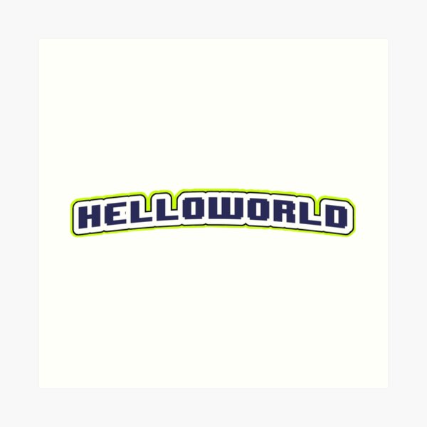"helloworld sci-fi coding aesthetic" Art Print by grizzlybubu | Redbubble