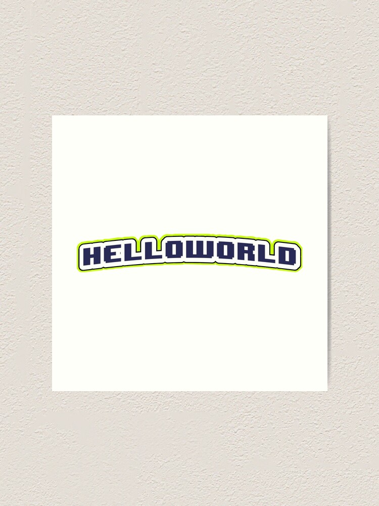 "helloworld sci-fi coding aesthetic" Art Print by grizzlybubu | Redbubble