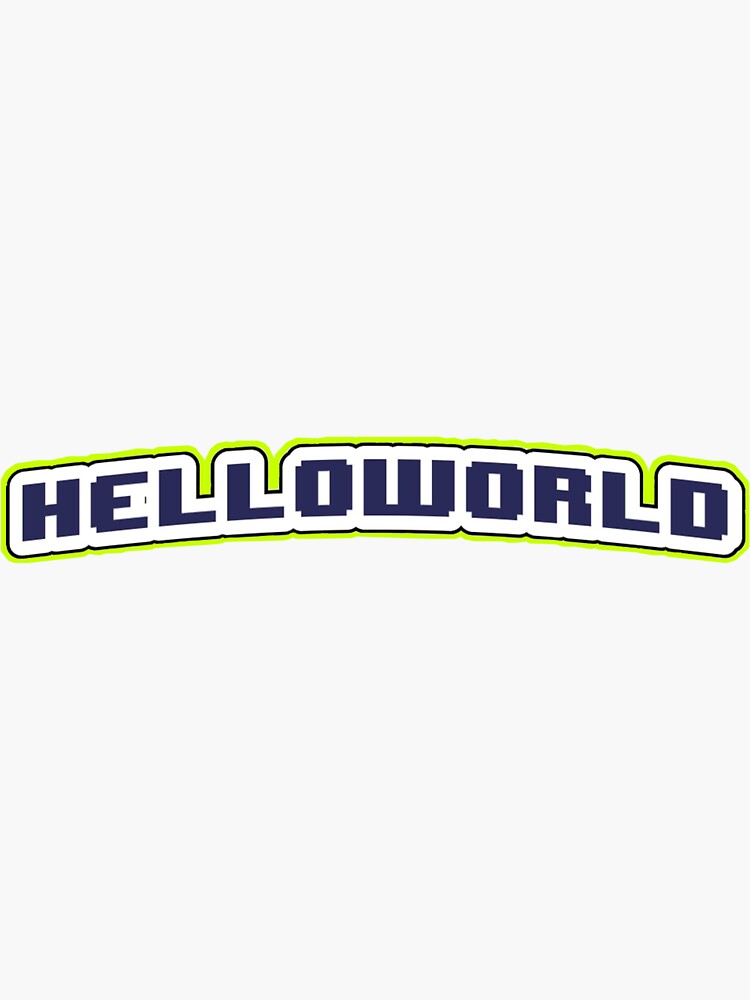 "helloworld sci-fi coding aesthetic" Sticker by grizzlybubu | Redbubble