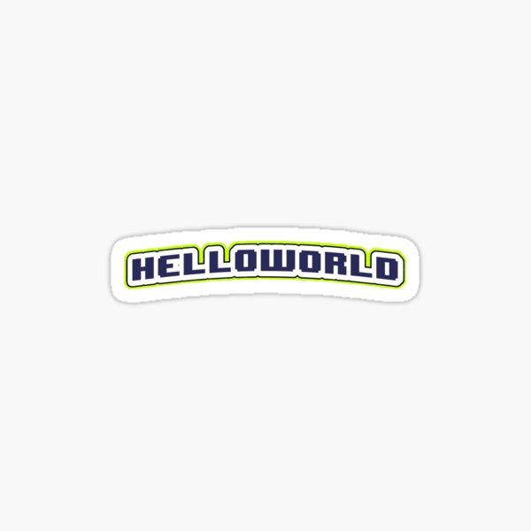 "helloworld sci-fi coding aesthetic" Sticker by grizzlybubu | Redbubble