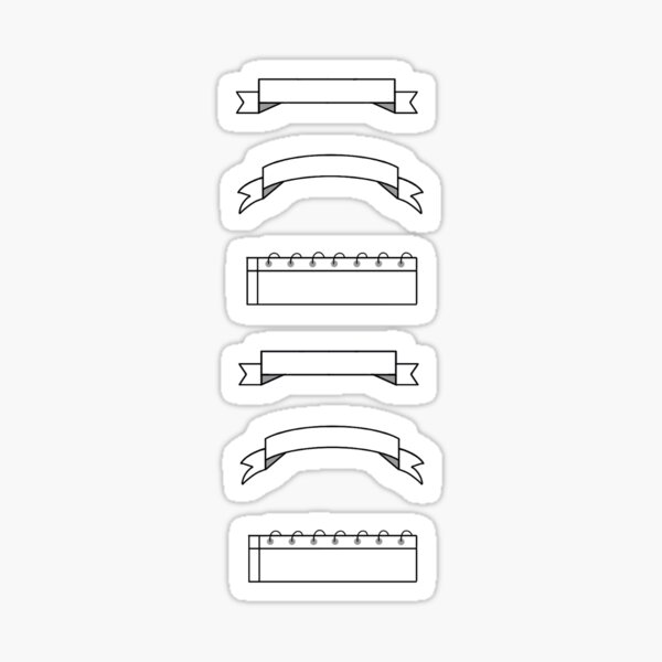 "Headers Bujo Sticker Pack" Sticker by LUNAART11 | Redbubble