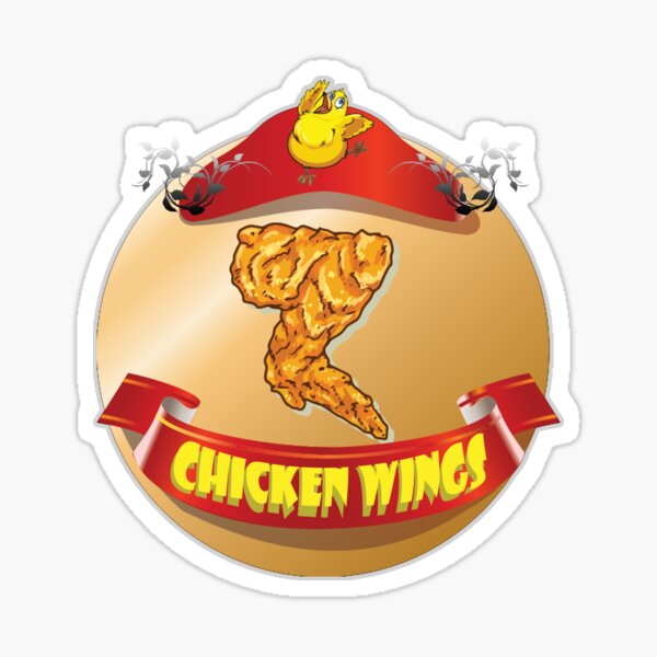 "Chicken Wings" Sticker for Sale by DELMEO | Redbubble