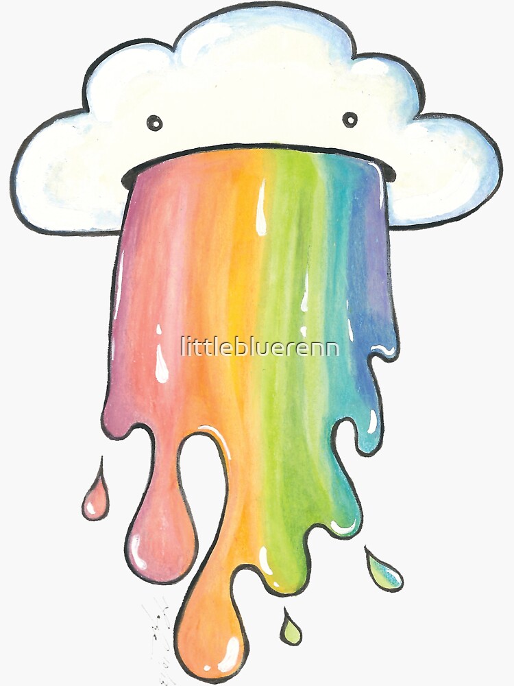 "Cloud Vomit" Sticker for Sale by littlebluerenn | Redbubble
