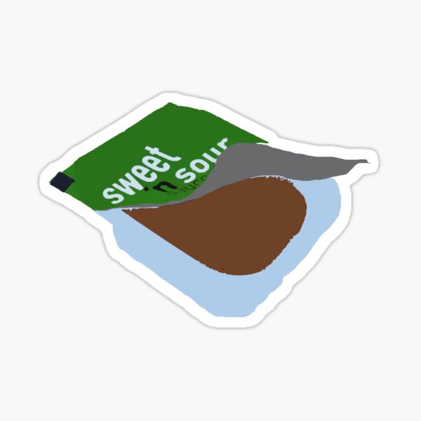 "sweet 'n sour sauce" Sticker for Sale by kkuehl8 | Redbubble