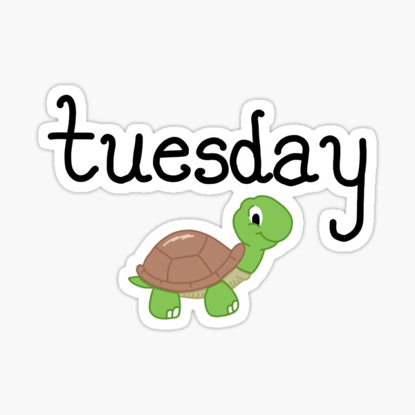 "Tuesday Turtle" Sticker for Sale by sarabee13 | Redbubble