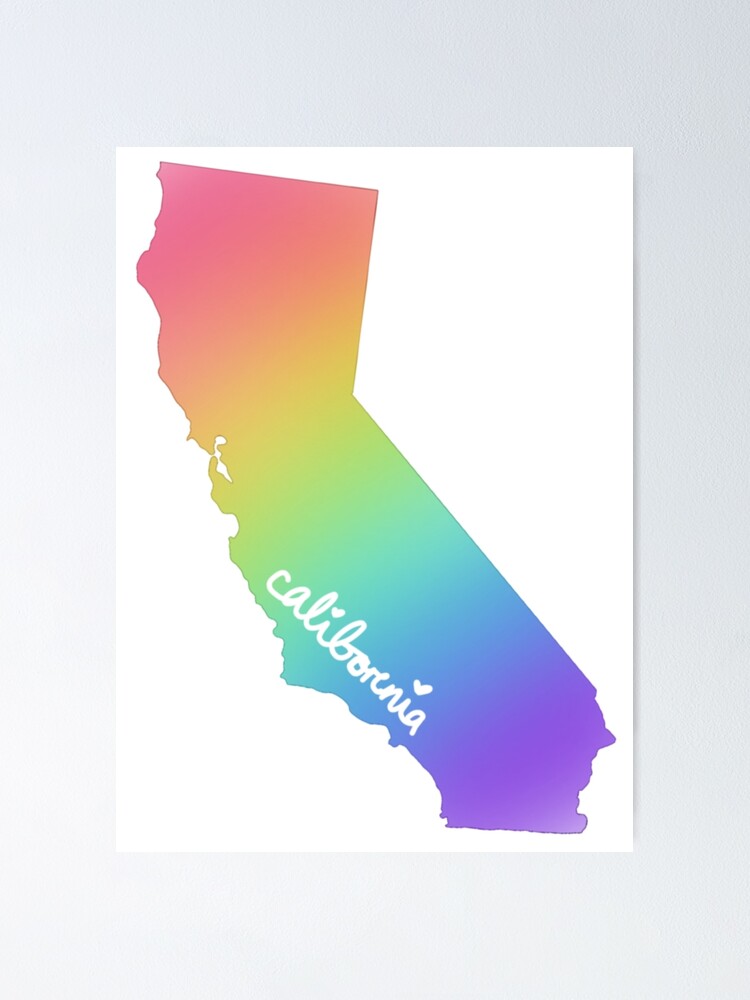 "rainbow california " Poster for Sale by makjart | Redbubble