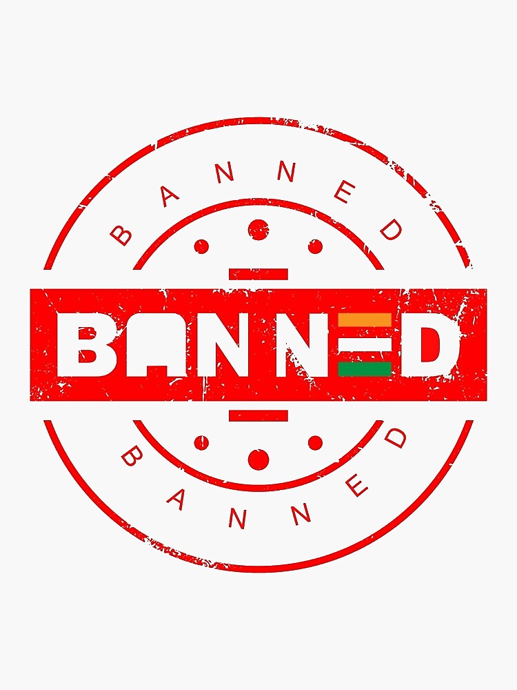 "Banned Logo" Sticker for Sale by Mavercik4593 | Redbubble