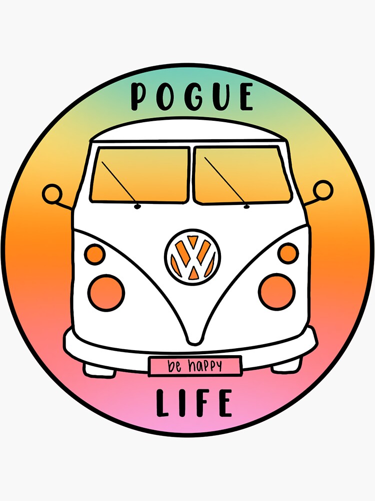 "pogue life gradient van" Sticker by lilpea06 | Redbubble