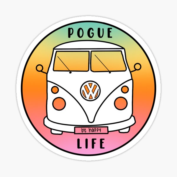 "pogue life gradient van" Sticker by lilpea06 | Redbubble