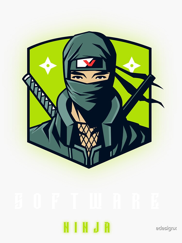 "Software Ninja Programmer Engineer" Sticker for Sale by edesignx ...