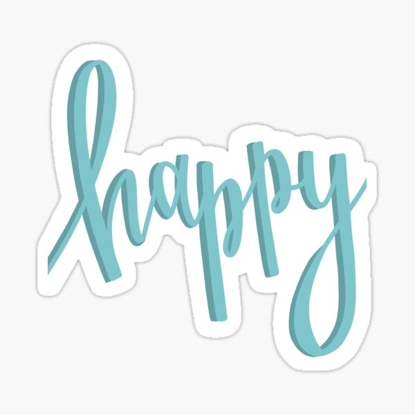 "happy" Sticker by mpurcelll | Redbubble