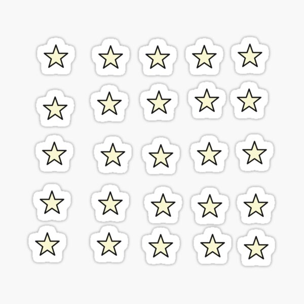 "Light yellow star sticker pack" Sticker by ivorystickers | Redbubble