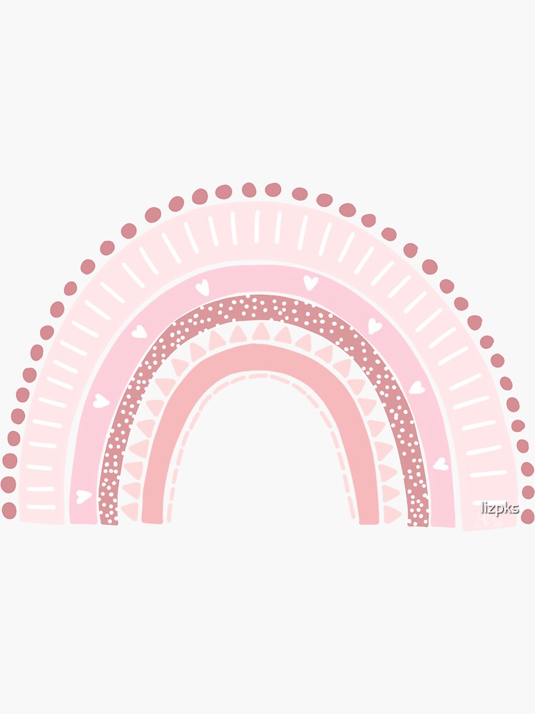 "pastel pink rainbow" Sticker for Sale by lizpks | Redbubble