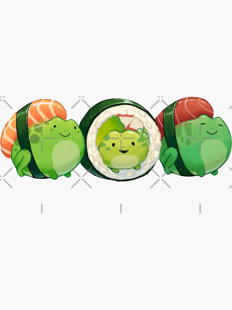 "Sushi frogs" Sticker by Kmoonleaf | Redbubble