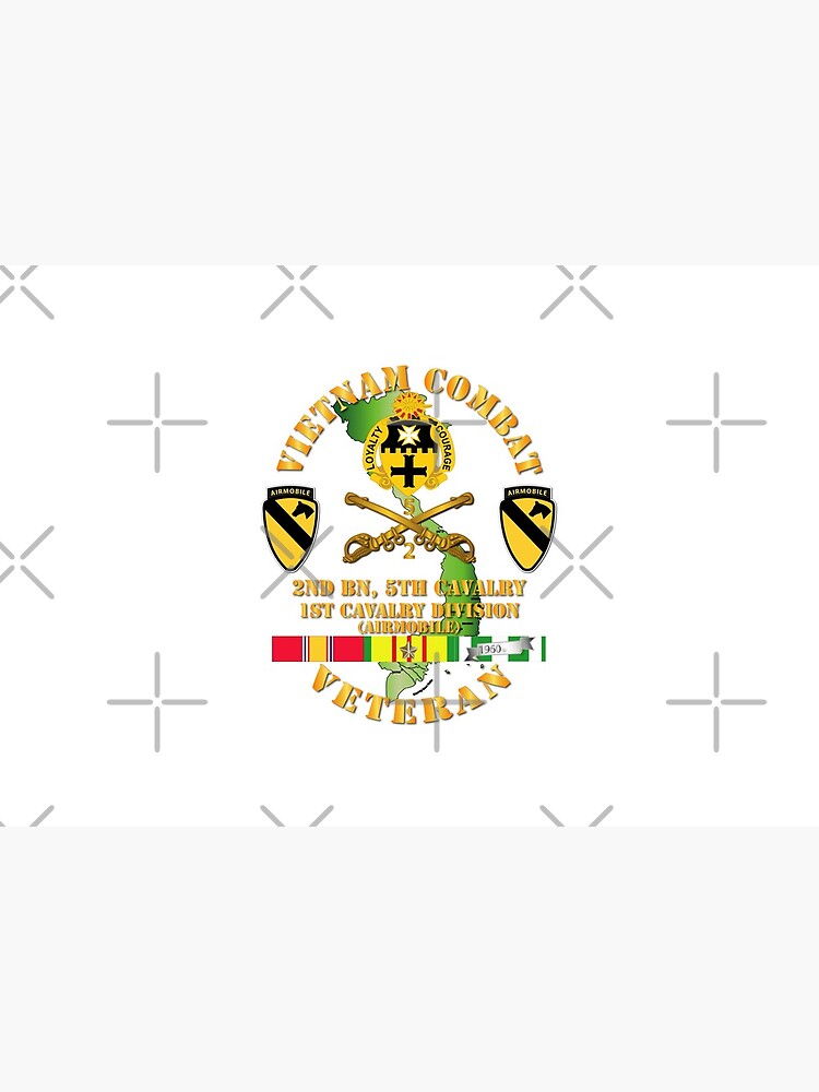 "Army - Vietnam Combat Cavalry Veteran w 2nd Bn 5th Cav DUI - 1st Cav ...