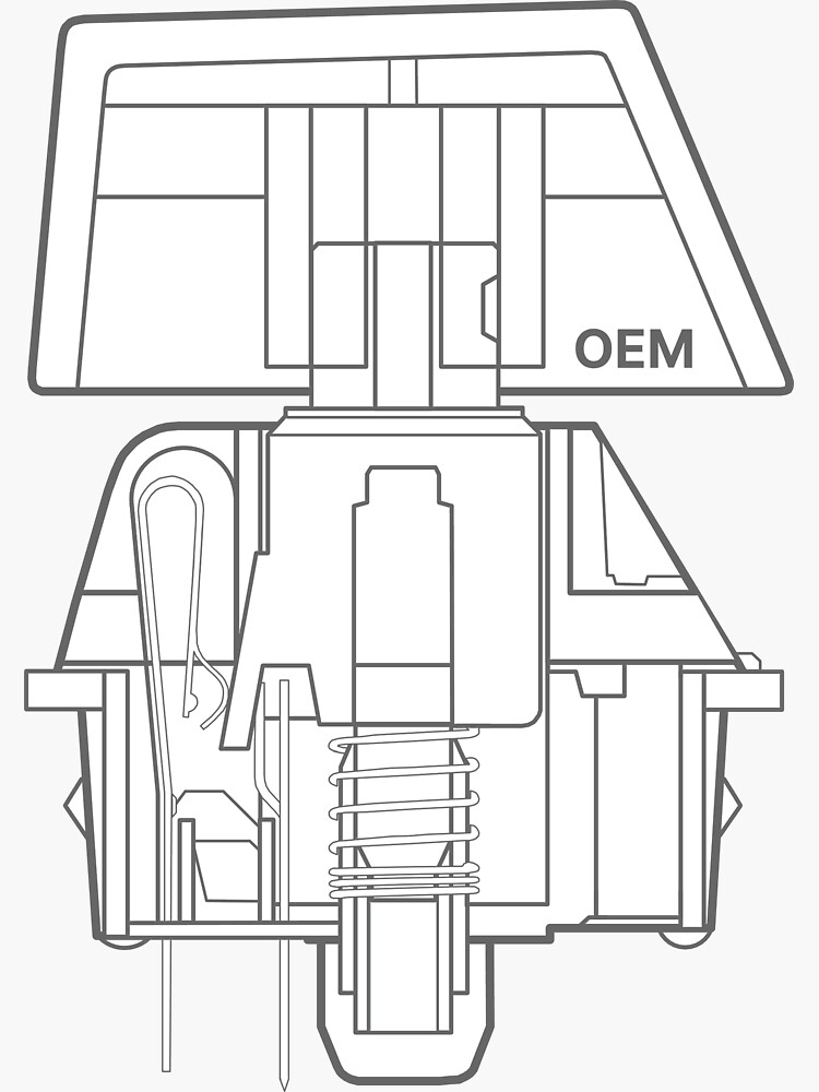 "OEM Keycap Profile Switch Diagram" Sticker for Sale by parkerku ...
