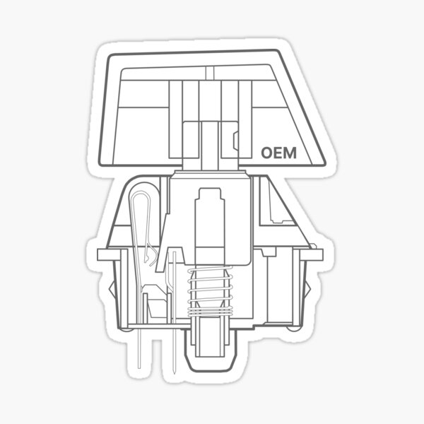 "OEM Keycap Profile Switch Diagram" Sticker for Sale by parkerku ...