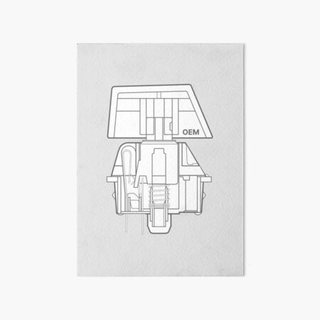 "OEM Keycap Profile Switch Diagram" Art Board Print by parkerku | Redbubble