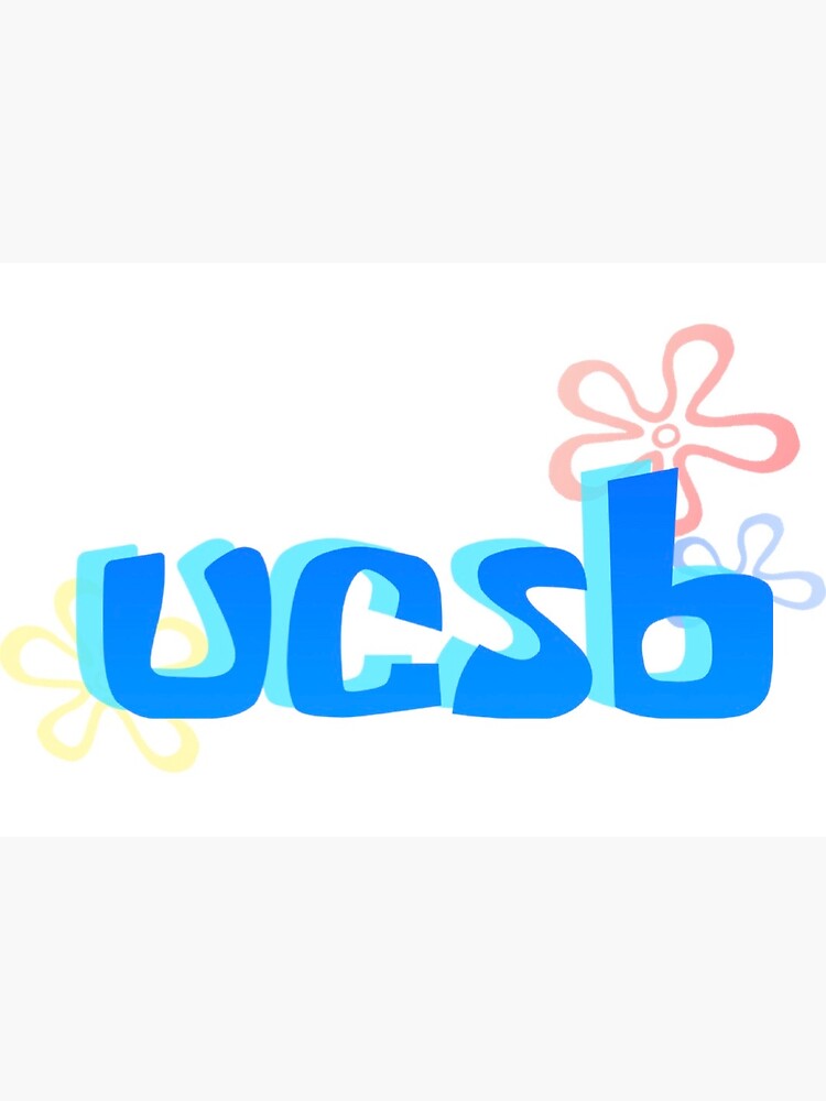"ucsb spongebob logo" Sticker for Sale by beckykos5 | Redbubble