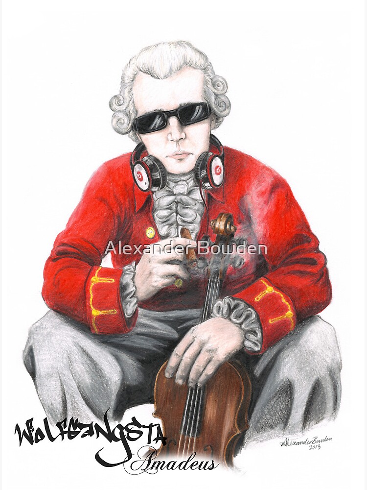 "Wolfgangsta Amadeus (black writing)" Poster for Sale by Alexander ...