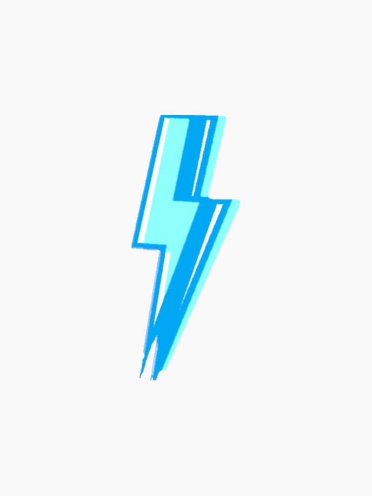 "Blue Lightning Bolt" Sticker for Sale by hhart03 | Redbubble