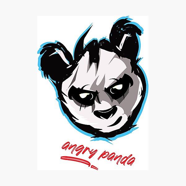 Lámina fotográfica «camiseta enojada del panda | panda enojado poster ...