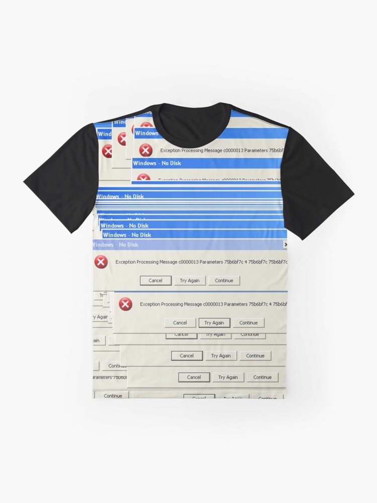 "Windows XP Exception" T-shirt for Sale by pixelskaya | Redbubble ...