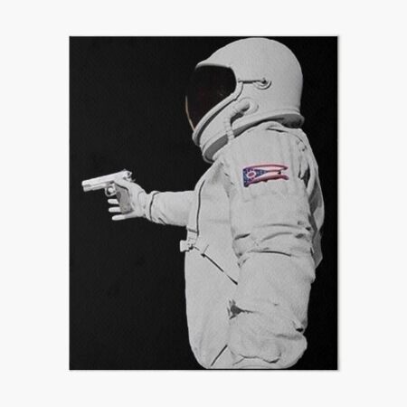 "Astronaut Gun Meme " Art Board Print for Sale by dennieb | Redbubble