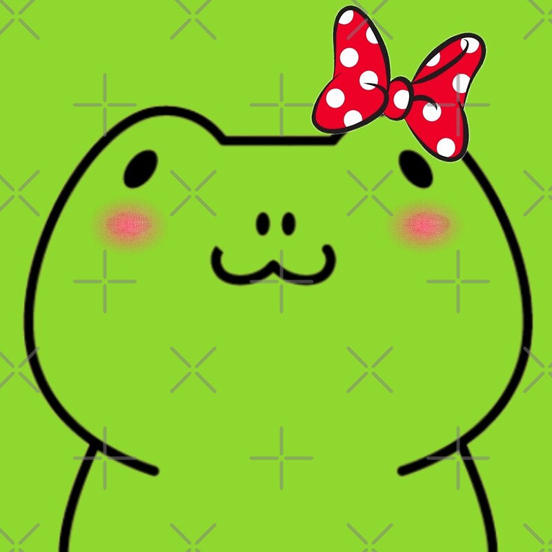 "Cartoon green frog " by MrsPixielaw | Redbubble