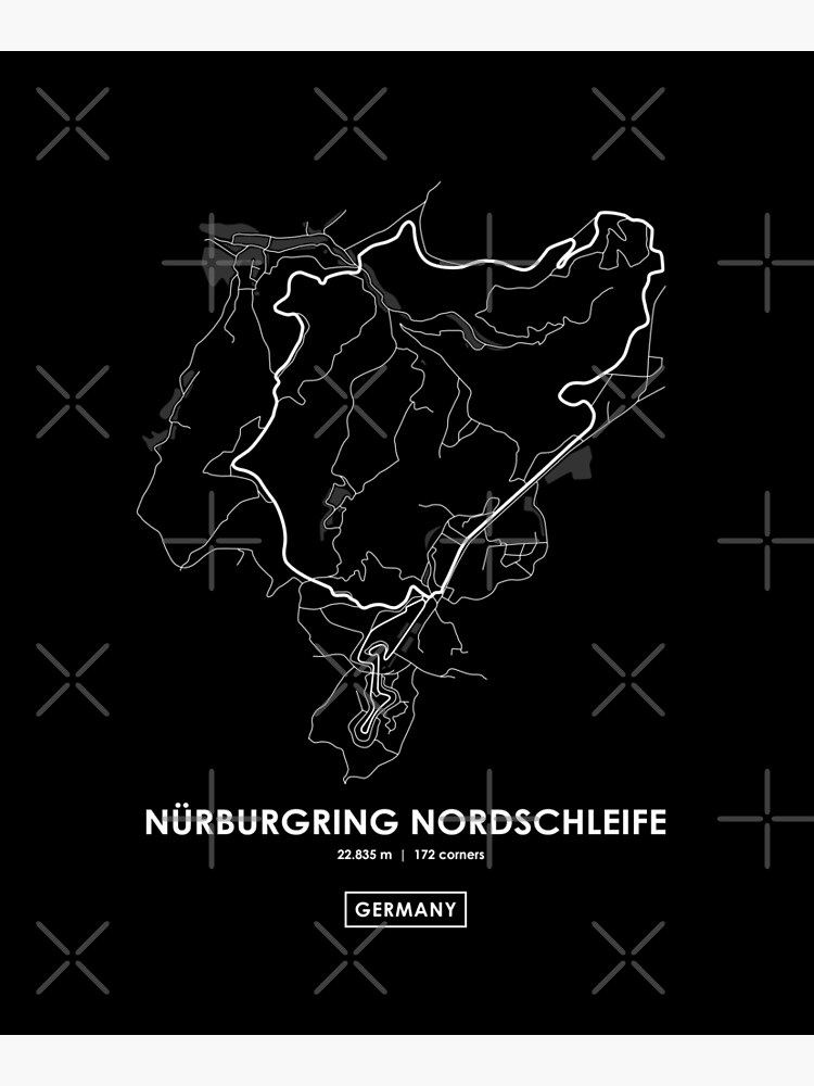 Image Nurburgring Germany Map Nürburgring Nordschleife Racetack