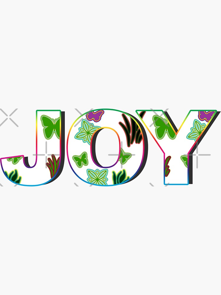"Joy" Sticker for Sale by FunSilly | Redbubble