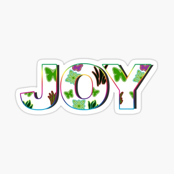 "Joy" Sticker for Sale by FunSilly | Redbubble