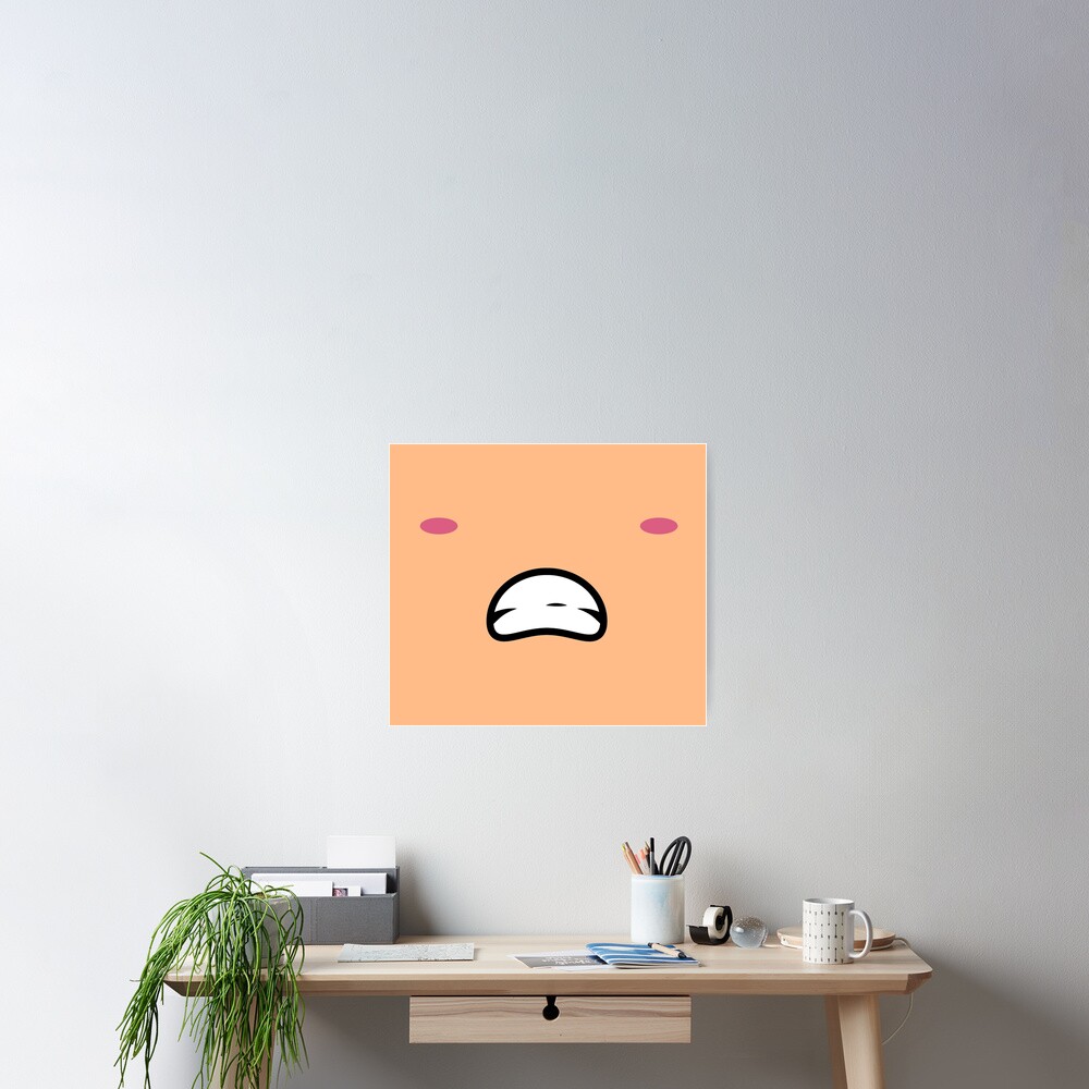 "Cartoon Face Expression Emotion Mouth Angry Grunt Frown" Poster by ...