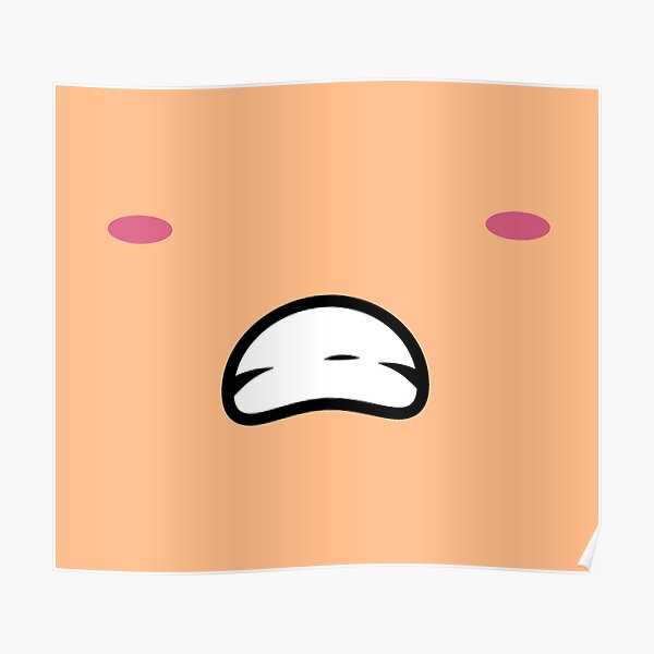 "Cartoon Face Expression Emotion Mouth Angry Grunt Frown" Poster by ...