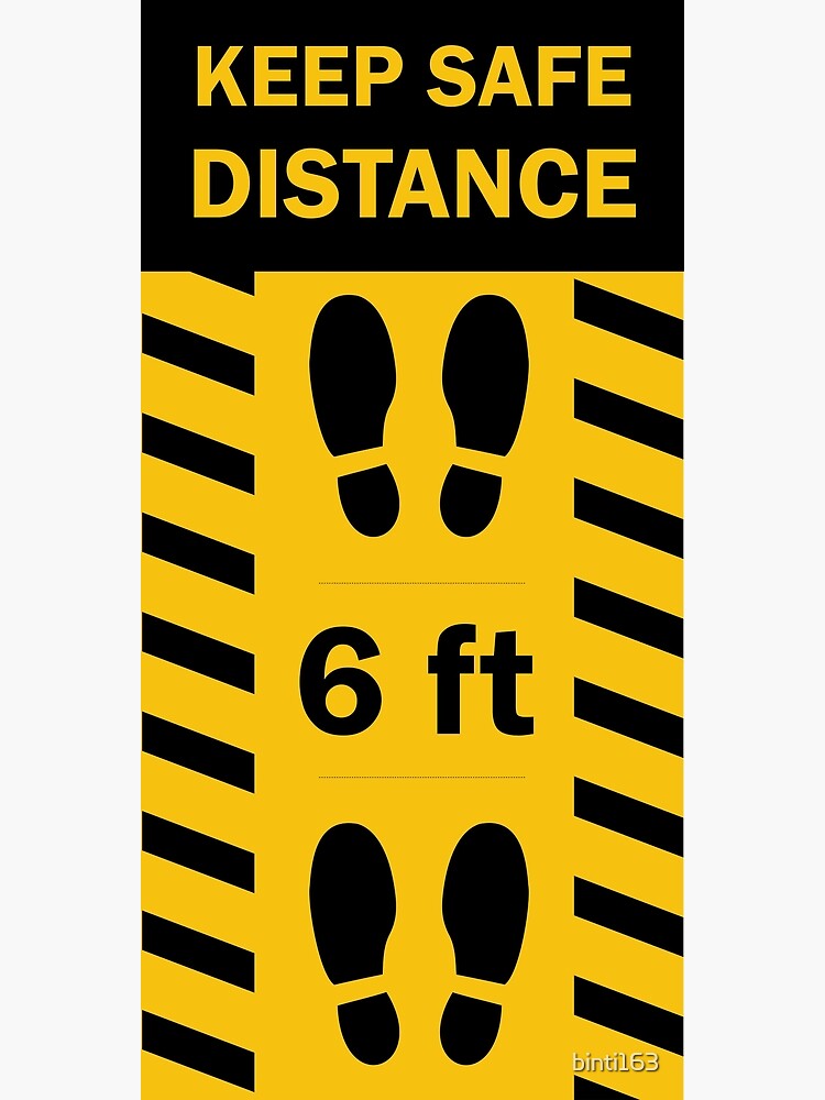 "keep safe distance" Poster by binti163 | Redbubble