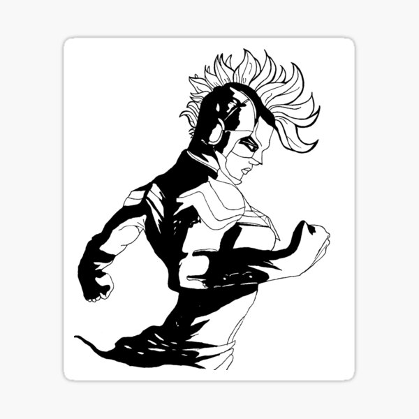"Captain Marvel Art " Sticker by RkskArt | Redbubble