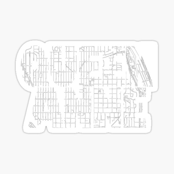 Queen Anne Seattle Street Map Sticker By Thestreetslocal Redbubble